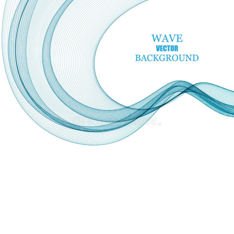 Abstract Blue Lines Wave Design Decorative Background Vector Stock ...