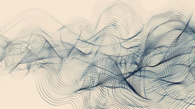 Abstract Blue Lines Wave Pattern Background with Modern Aesthetic Stock ...