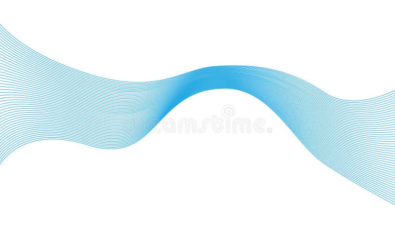 Abstract Blue Lines on a White Background. Line Art. Vector ...