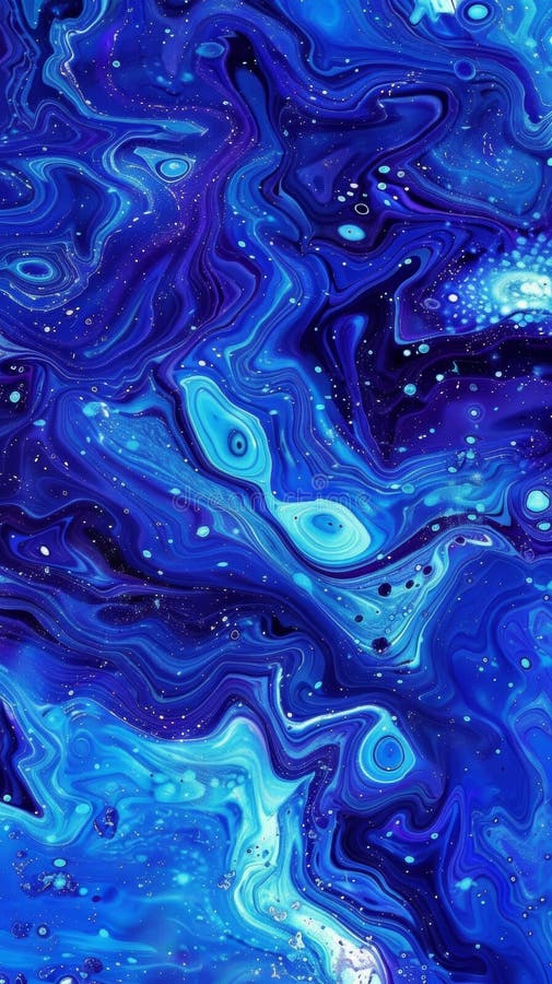 Abstract Blue Liquid Art Pattern Stock Photo - Image of wave, glowing ...