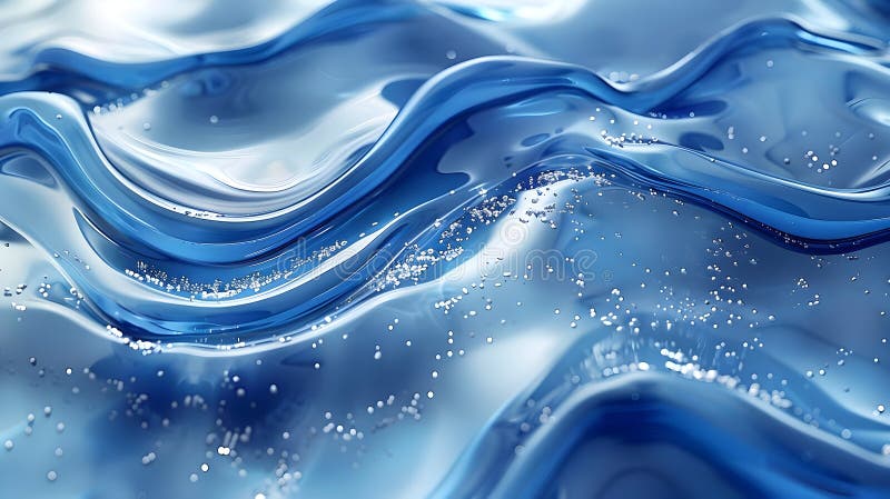 Abstract Blue Liquid Background with White Specks Stock Illustration ...