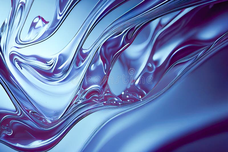 Abstract Blue Liquid. Generative AI Stock Illustration - Illustration ...