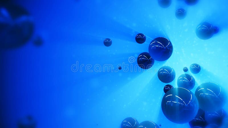 Abstract Blue Liquid or Glass Bubble Particles. Stock Illustration ...