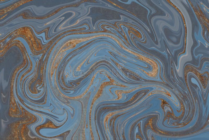 Abstract Blue Liquid Marble Texture Background Stock Vector ...