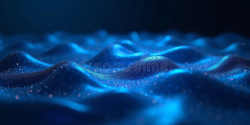 Abstract Blue Liquid Metal: a Digital Art Exploration. Generative AI ...