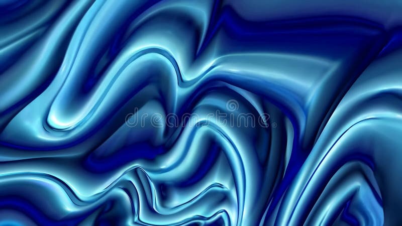 Abstract Blue Liquid Metal Texture with Smooth Flowing Patterns ...