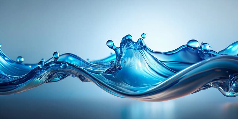 Abstract Blue Liquid Shapes on Light Background Minimalistic and Simple ...
