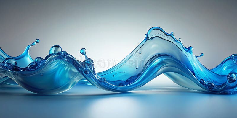 Abstract Blue Liquid Shapes on Light Background Minimalistic and Simple ...