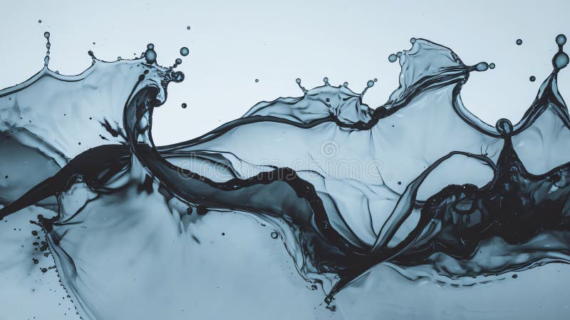 Abstract Blue Liquid Splash, Dynamic Water Flow Good Resolution Stock ...