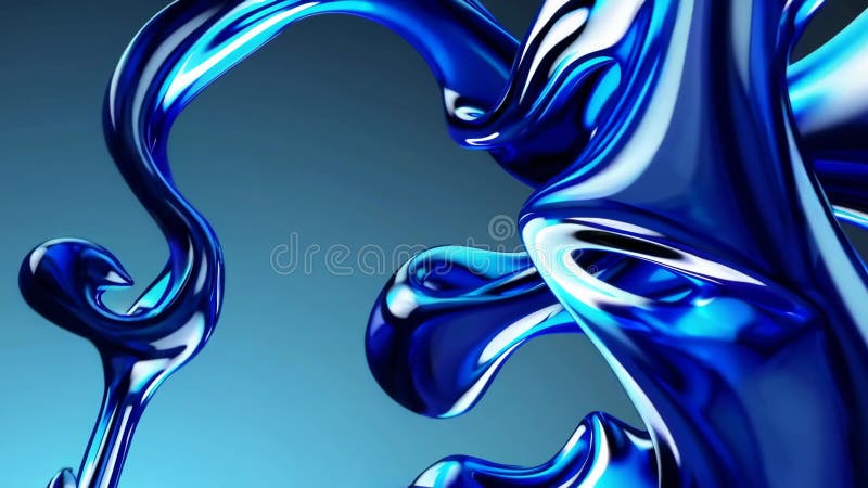 Abstract Blue Liquid Swirl on Gradient Background, Modern Design ...