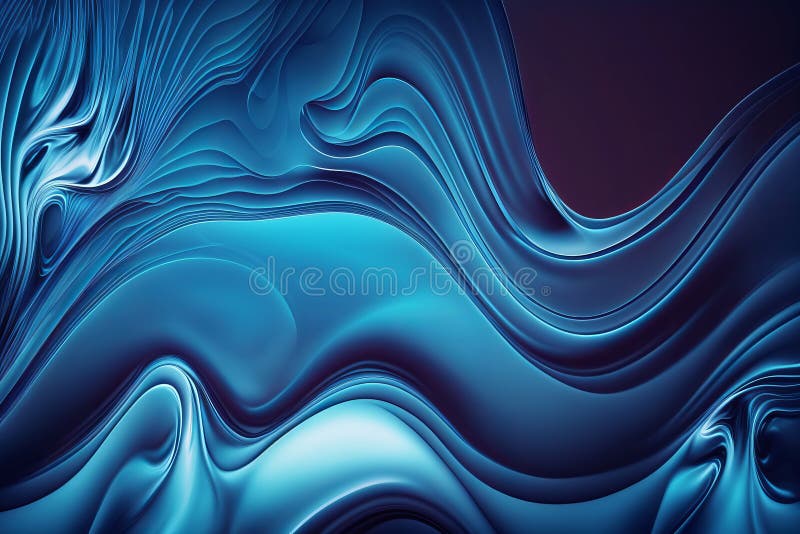 Blue Abstract Liquid Wave Background Stock Illustration - Illustration ...