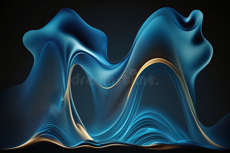 Abstract Blue Liquid Wave Background, Stock Illustration - Illustration ...