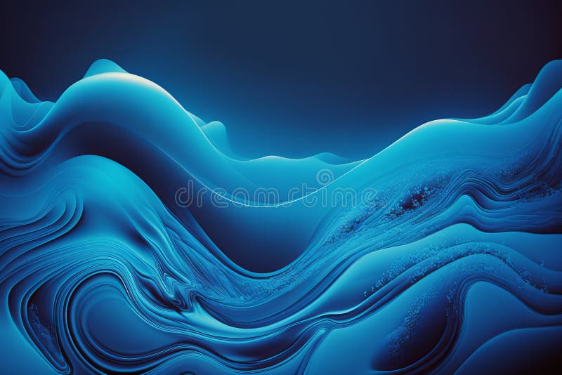 Blue Abstract Liquid Wave Background Stock Illustration - Illustration ...