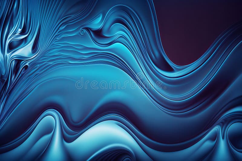 Blue Abstract Liquid Wave Background Stock Illustration - Illustration ...