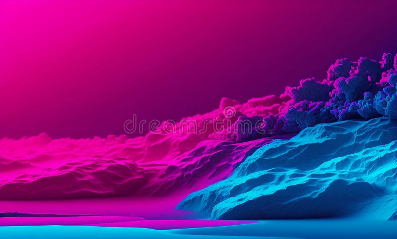 Abstract Blue and Magenta Background, Wallpaper of Waves, Veils Texture ...