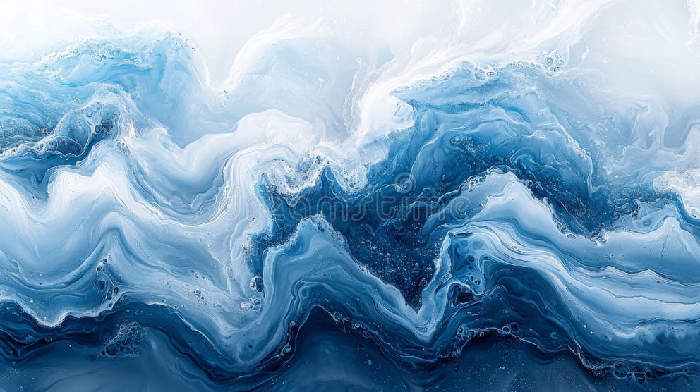 Abstract Blue Marble Design. Textured Background Created with ...