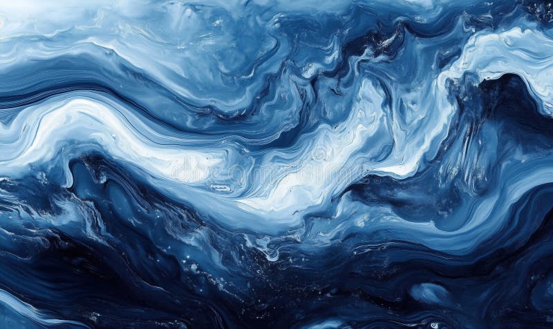 Abstract Blue Marble Texture, Swirling Patterns, Deep Ocean Hues ...