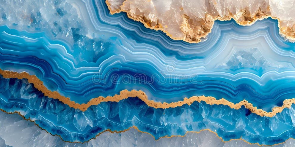 Abstract Blue Marbled Background, Agate Macro Wallpaper - a Blue and ...