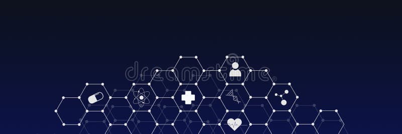 Abstract Blue Medical Technology Background Stock Illustration ...