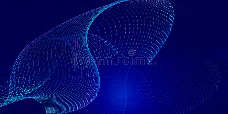 Abstract Dots Mesh in Blue Background Stock Vector - Illustration of ...