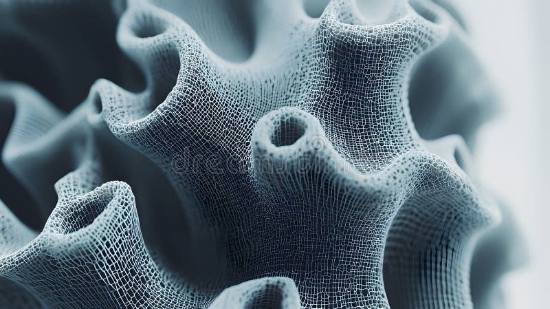 Abstract Blue Mesh Structure with Intricate Details Stock Illustration ...