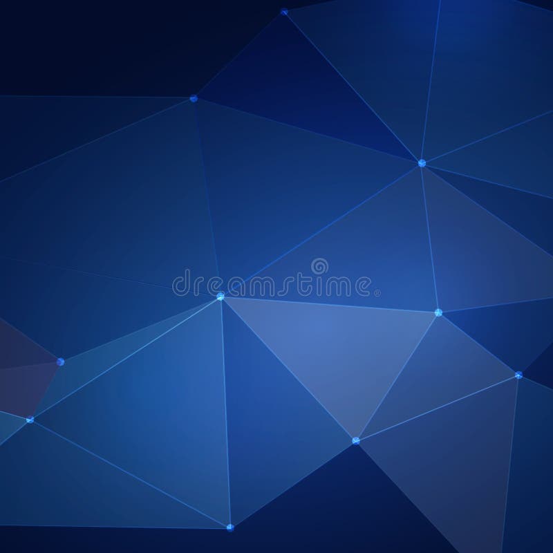 Abstract Blue Mesh Triangle Background Stock Vector - Illustration of ...