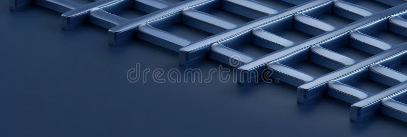 Abstract Blue Metal Grid Pattern Modern Geometric Metallic Texture ...