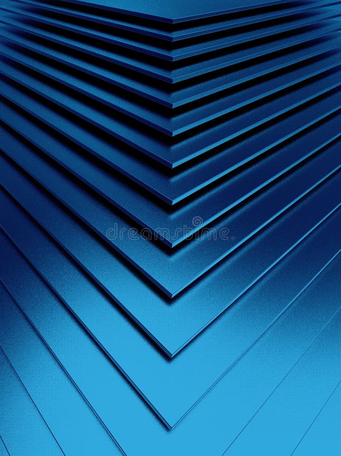 The Abstract Blue Metal Pattern Background. 3D Illustration Stock ...