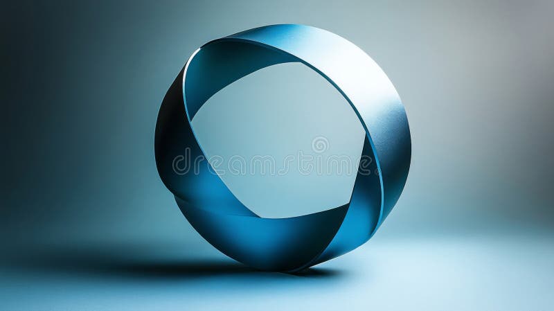 Abstract Blue Metal Ring Intertwined Design Stock Illustration ...