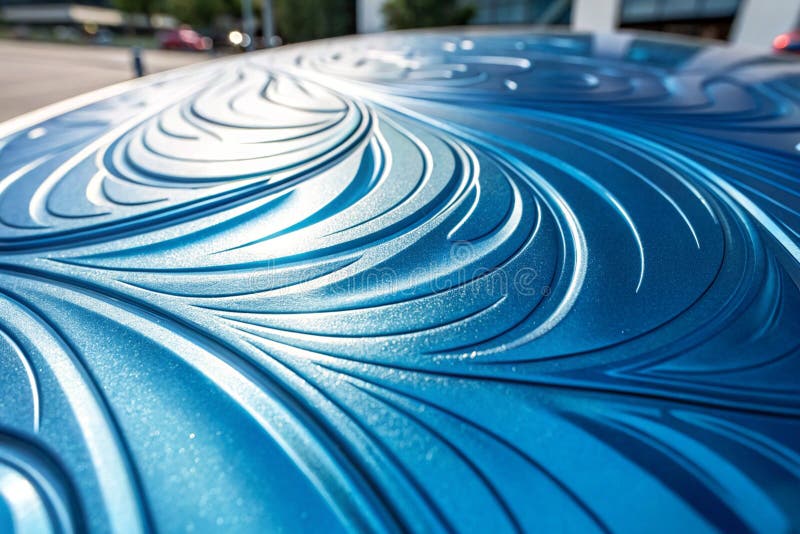 Abstract Blue Metallic Background Stock Illustration - Illustration of ...