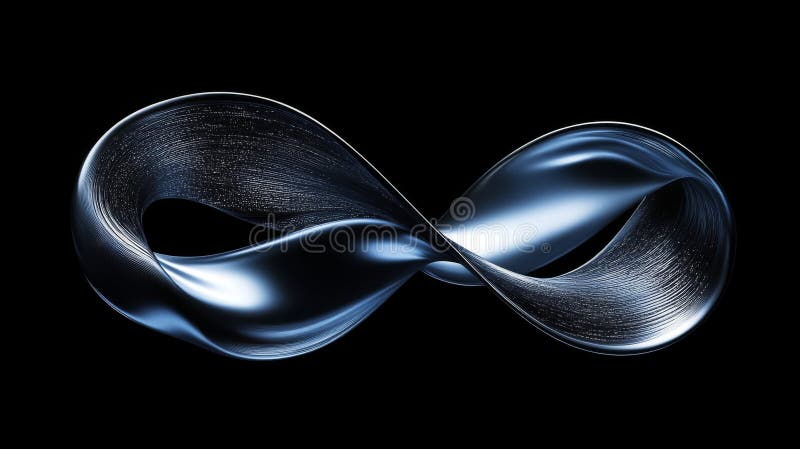 Abstract Blue Metallic Infinity Symbol Stock Illustration ...