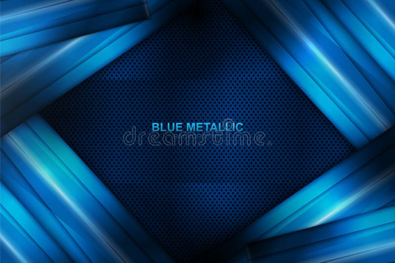 Abstract Blue Metallic Stripes Background Stock Vector - Illustration ...