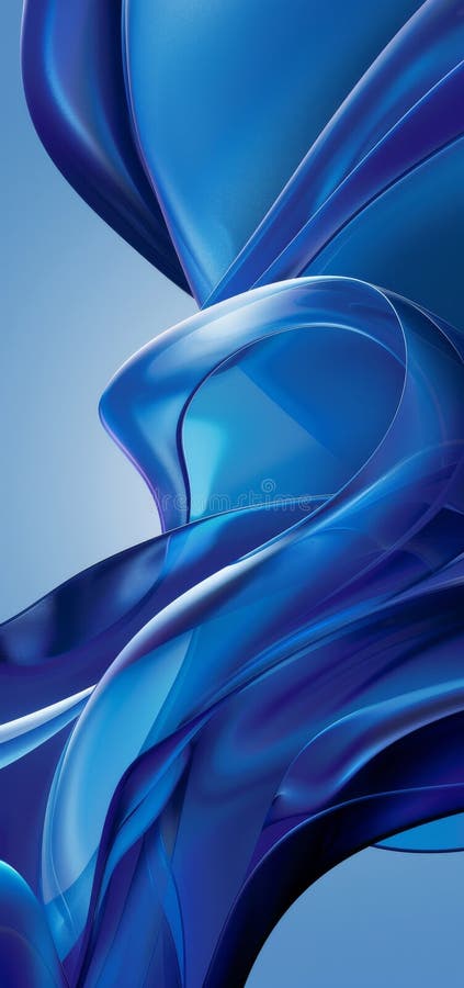 Abstract Blue Minimalist Digital Art Wallpaper for IPhone or Mobile ...