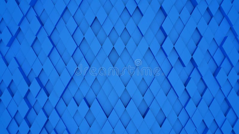 Abstract Blue Modern Architecture 3D Background with Blue Rhombus on ...