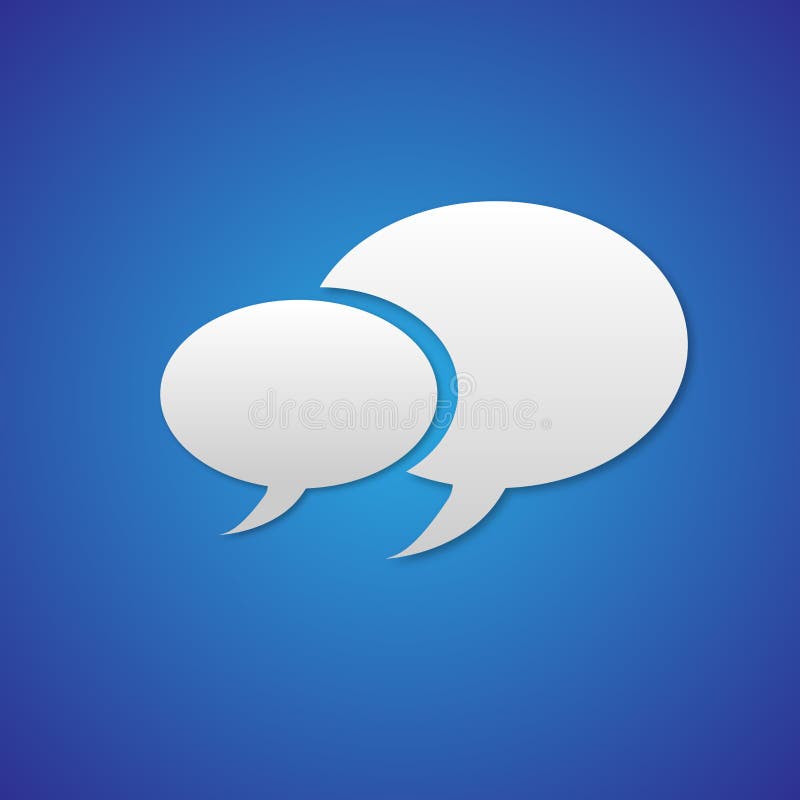 Abstract Blue, Modern Speech Cloud, Box, Vector Illustration Stock ...