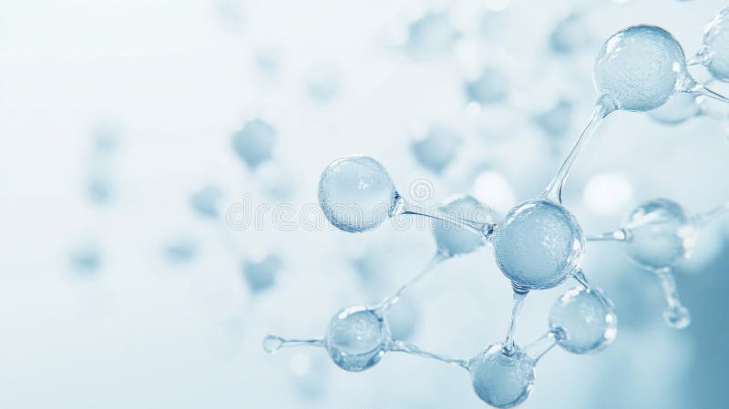 Abstract Blue Molecular Structure Background Stock Illustration ...