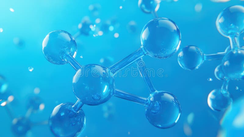 Abstract Blue Molecule Structure: Science and Connectivity in Detail ...