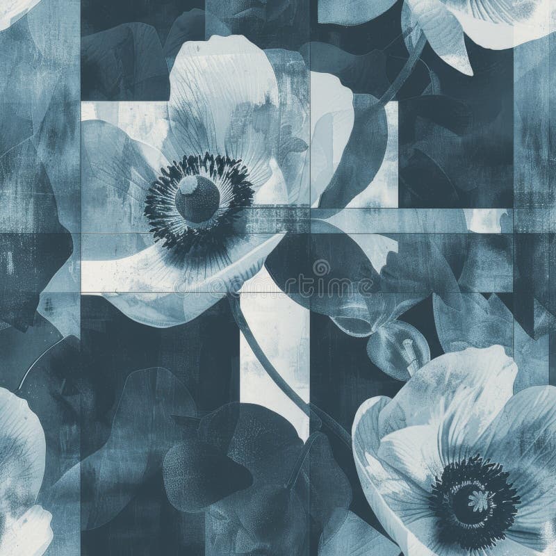 Blue Monochrome Abstract Vector Background Image Stock Image - Image of ...