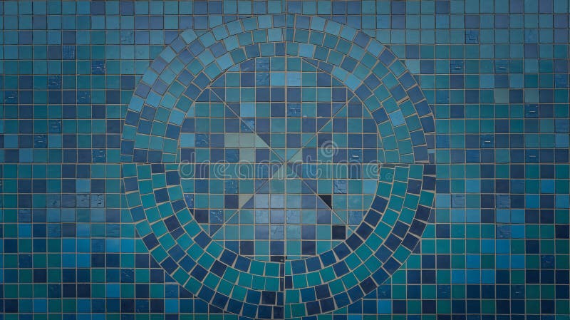 Abstract Blue Mosaic Tile Pattern, Geometric High Quality Image Stock ...