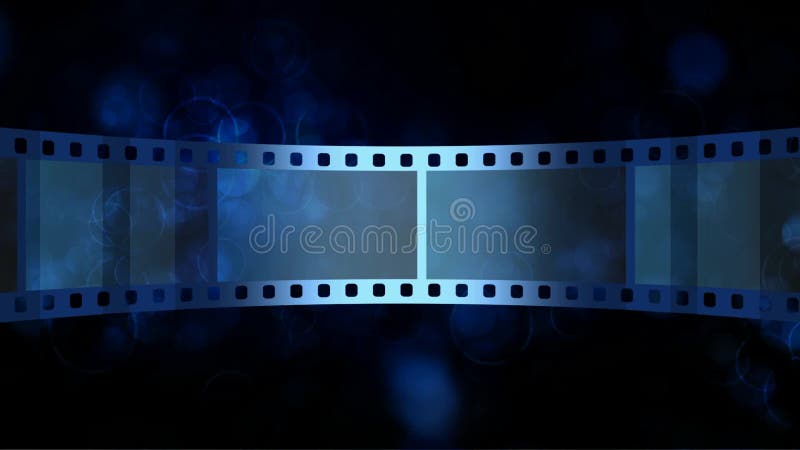 Abstract Blue Motion Background with Moving Film Strip Stock Video ...