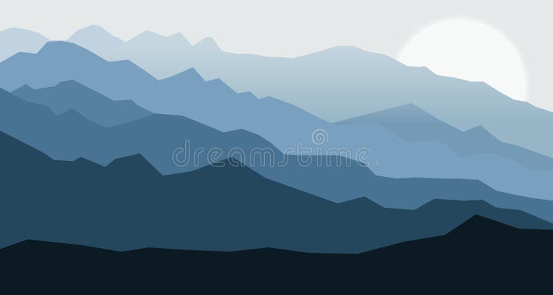 Abstract blue mountains stock image. Illustration of geometry - 58702263