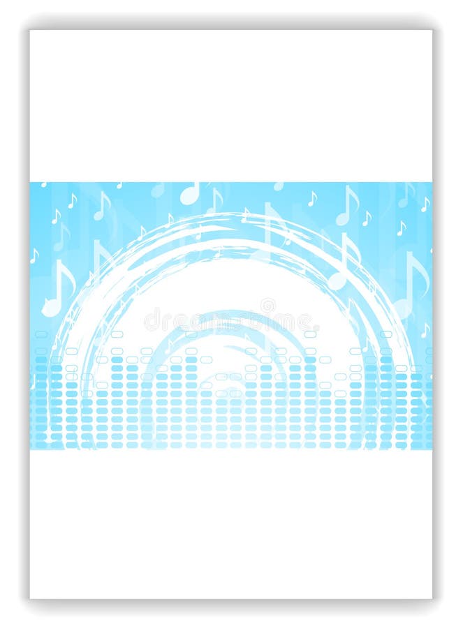 Abstract Blue Music Flyer Design Stock Vector - Illustration of ...
