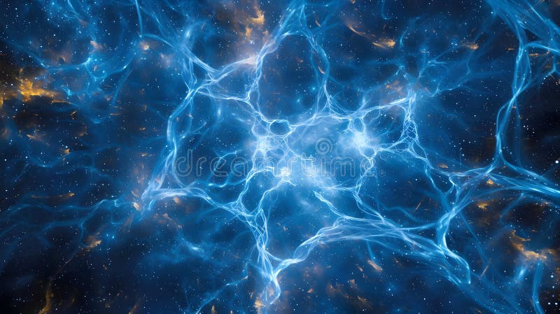 Abstract Blue Nebula Background Illustration Stock Illustration ...