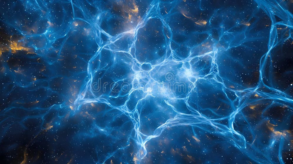 Abstract Blue Nebula Background Illustration Stock Illustration ...