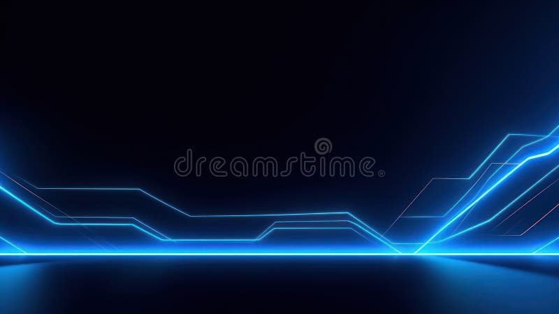 Abstract Blue Neon Background Stock Illustration - Illustration of ...