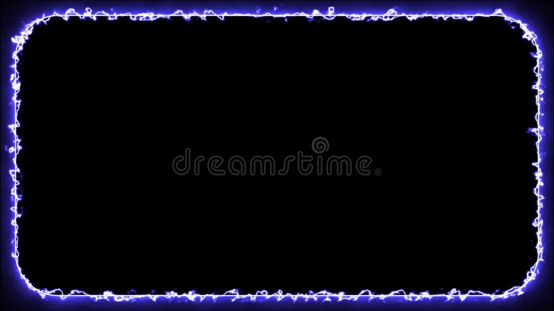 Lightning Border Frame on Black Background Animation Stock Footage ...