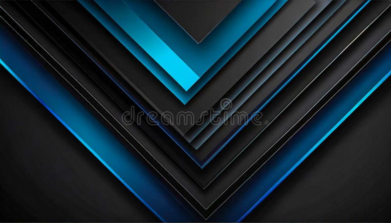 Abstract Blue Neon Metallic Black Modern Tech Design Template ...