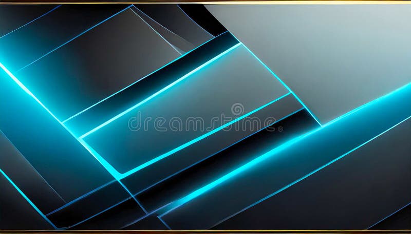 Abstract Blue Neon Metallic Black Modern Tech Design Template ...