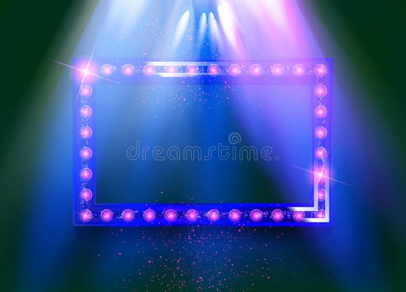 Abstract Blue Neon Ring. Light Effect Stock Vector - Illustration of ...