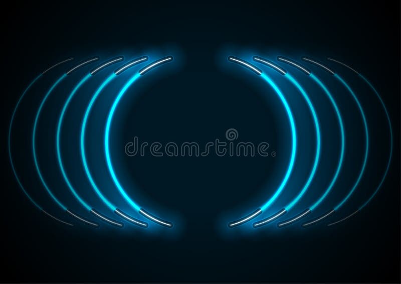 Abstract Blue Neon Technology Background Stock Vector - Illustration of ...